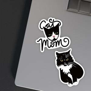 Black Cat Stickers Pack | Cat Stickers | Cute Cat Pack | Pet Sticker ...