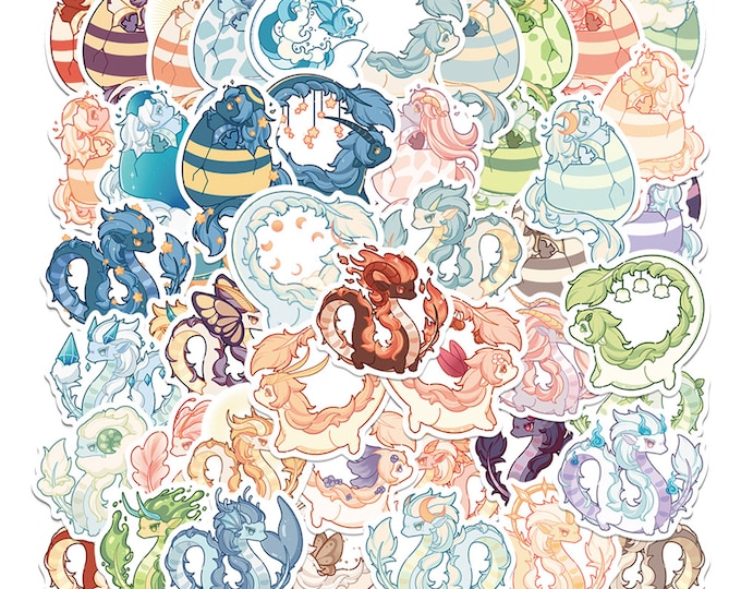 Cute Dragon Stickers Pack | Dragon Stickers | Dragon Egg Sticker ...
