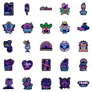 Neon Light Sticker Pack | Neon Light Decal | Neon Sign Sticker | Cool ...
