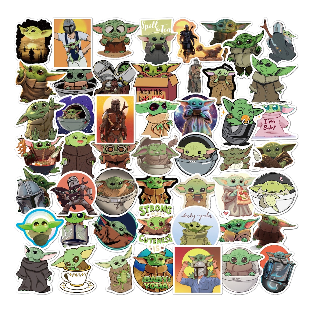 Baby Yoda Stickers Pack | Yoda Stickers| Cute Sticker Pack | Laptop ...