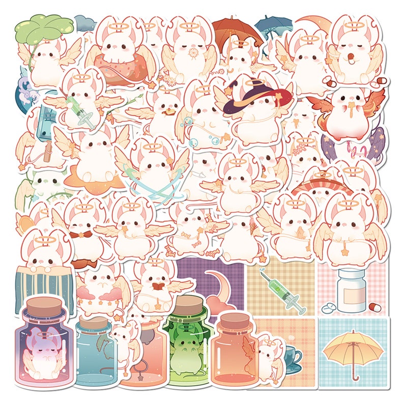 Angel Mouse Stickers Pack Mice Stickers Cute Mice Pack - Etsy