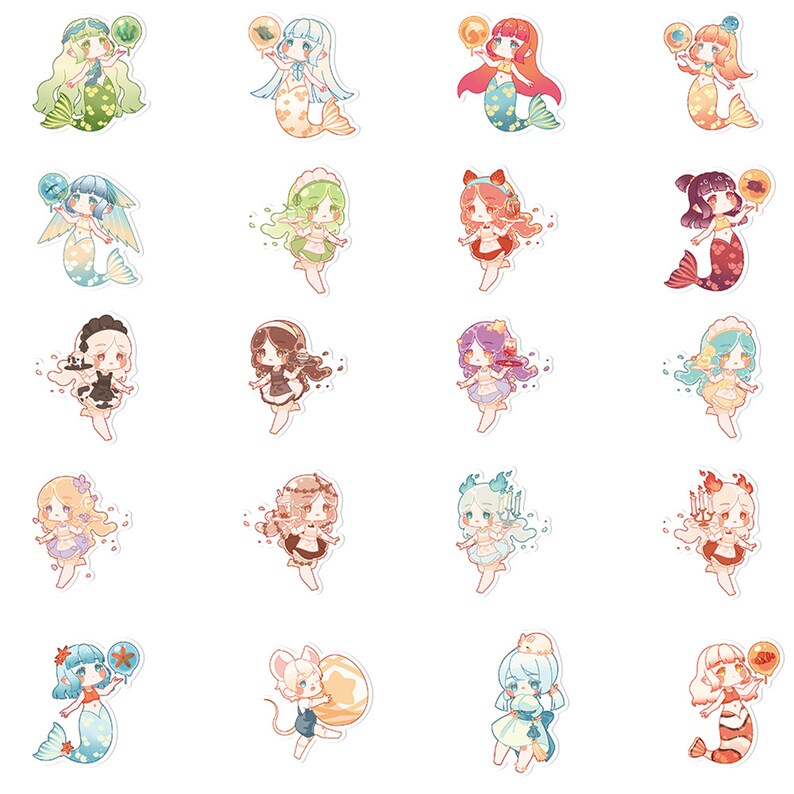 Cute Girls Stickers Pack Cute Girls Stickers Hand Draw - Etsy