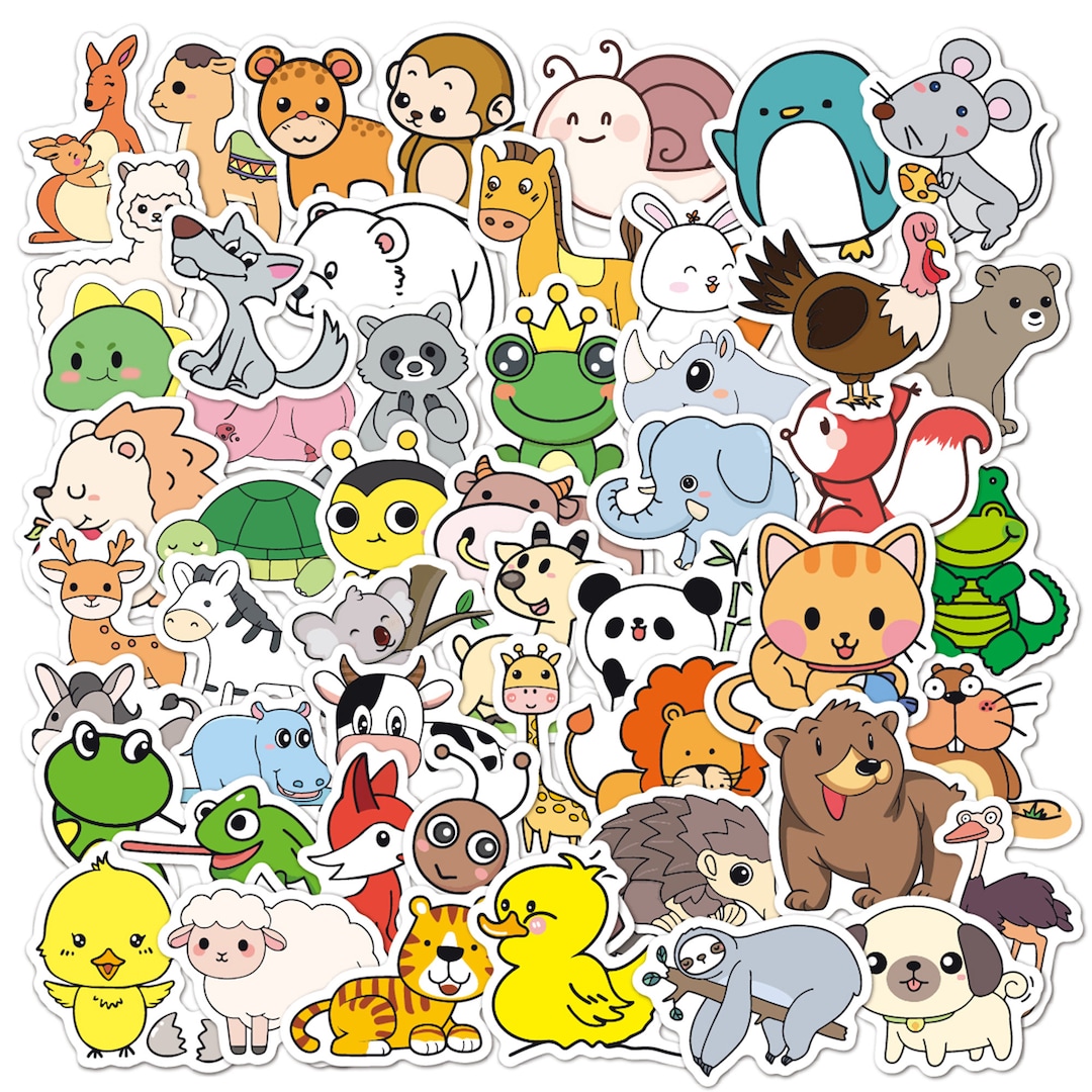 Animals Stickers Pack | Cute Animal Sticker| Animal Decal | Cool ...