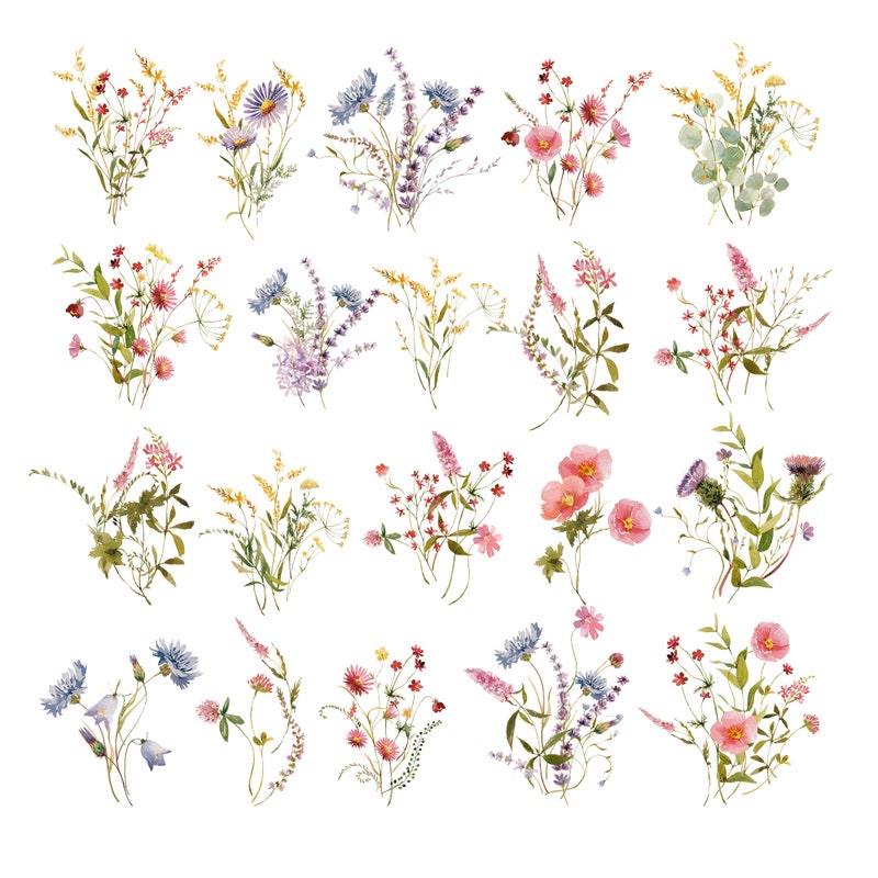 Flower Stickers Vintage - Etsy