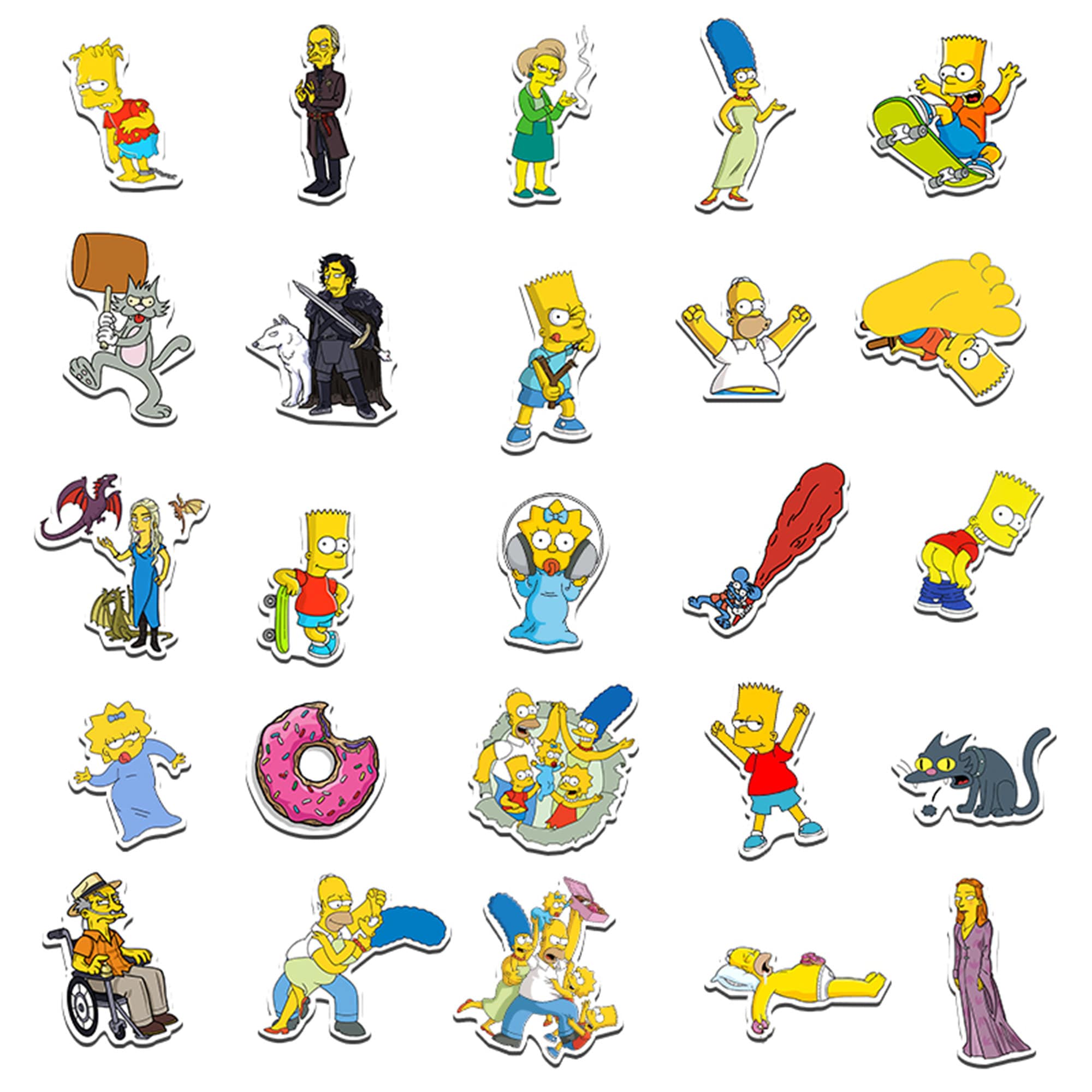 The Simpsons Stickers Pack Anime Stickers the Simpsons - Etsy