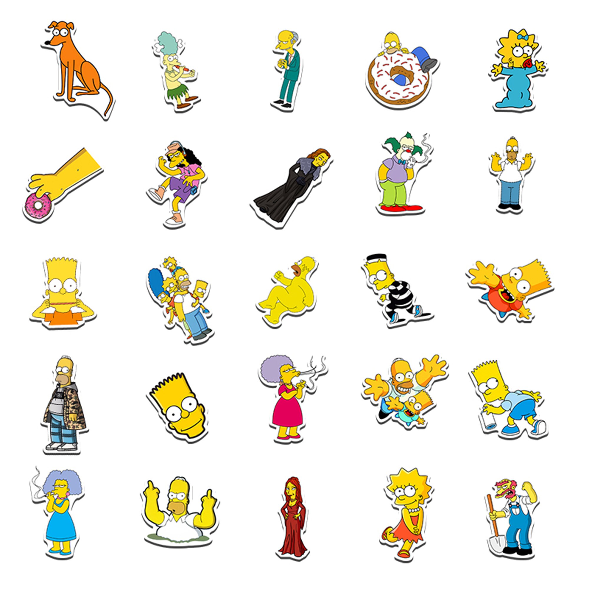 The Simpsons Stickers Pack Anime Stickers the Simpsons - Etsy