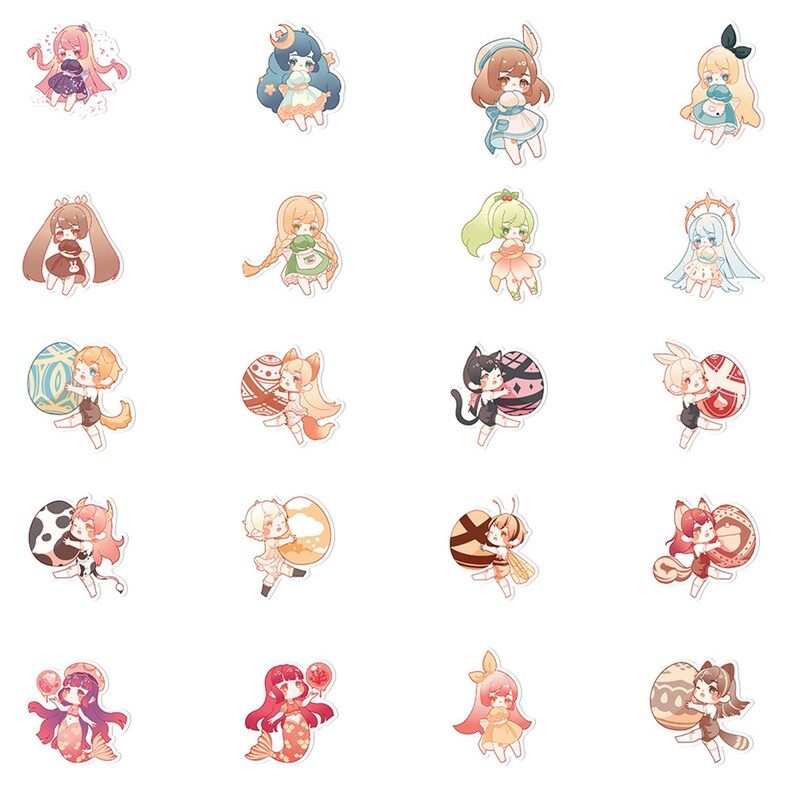 Cute Girls Stickers Pack Cute Girls Stickers Hand Draw - Etsy