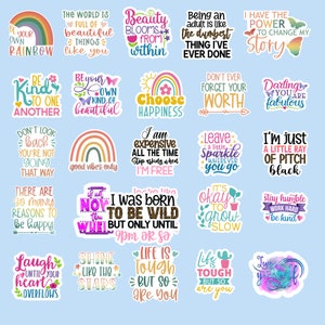 Colorful Inspirational Quote Sticker Pack | Inspirational Quote Sticker ...