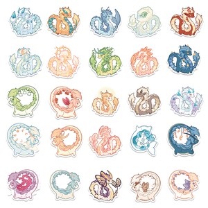 Cute Dragon Stickers Pack | Dragon Stickers | Dragon Egg Sticker ...
