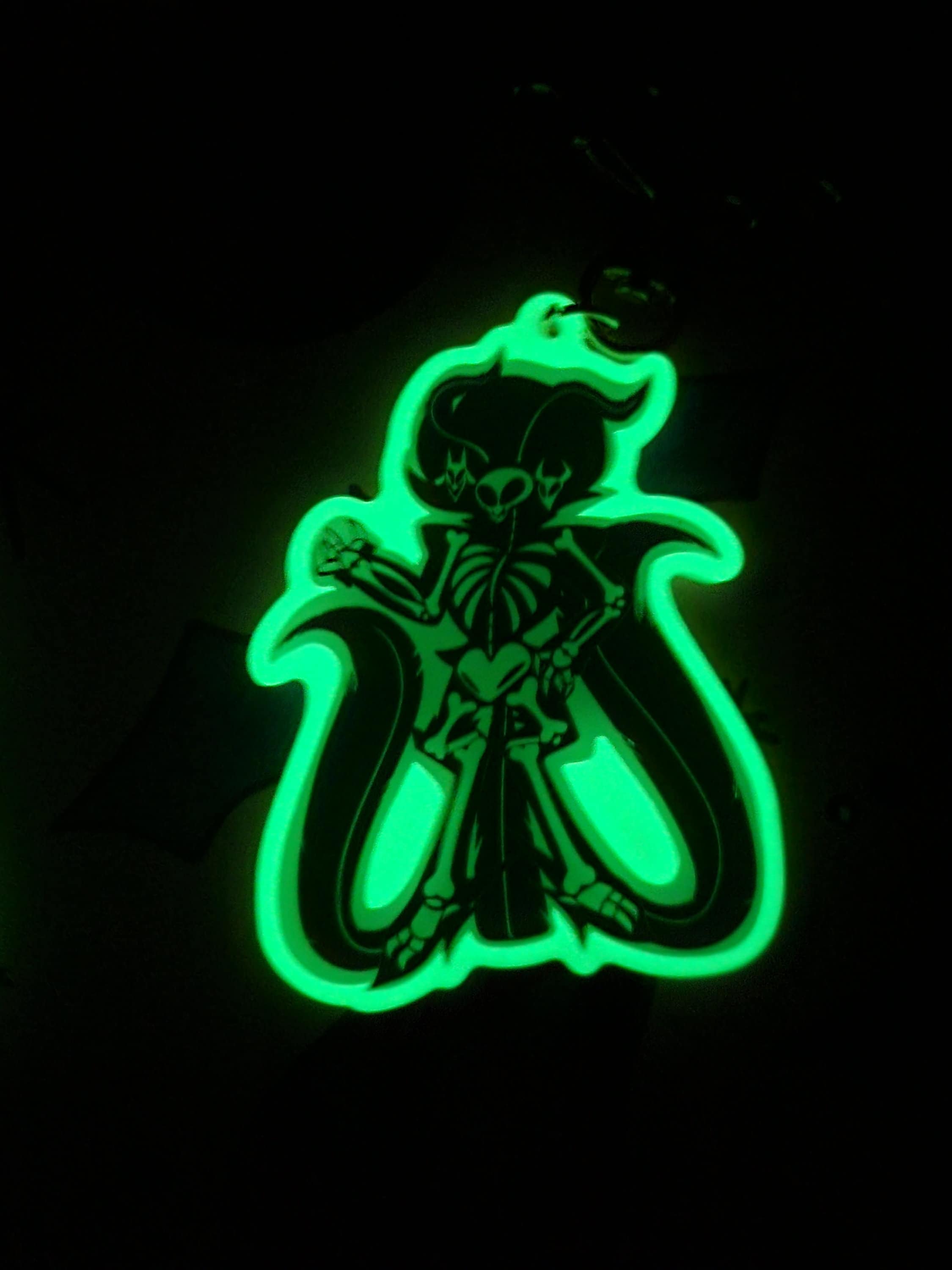 Fizzarolli and Asmodeus Glow in the Dark Skeleton Acrylic Keychains ...