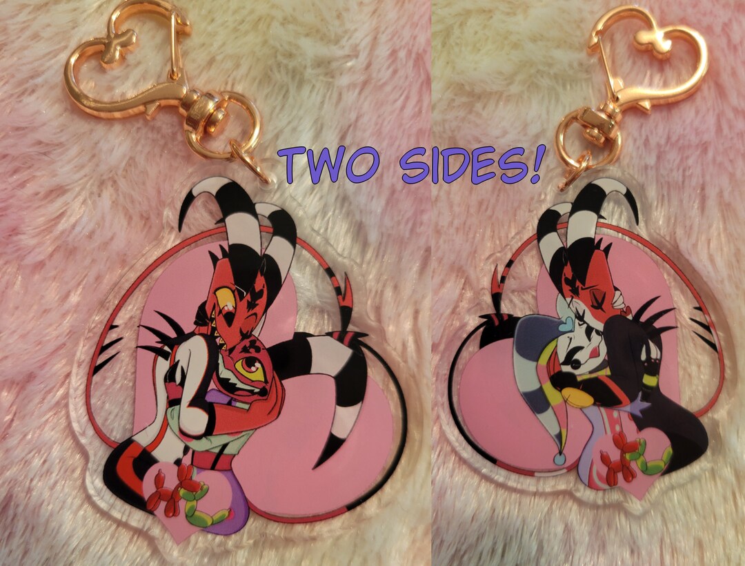 Fizzarolli and Blitzo Love Over Time Keychain - Blitzfizz - Etsy