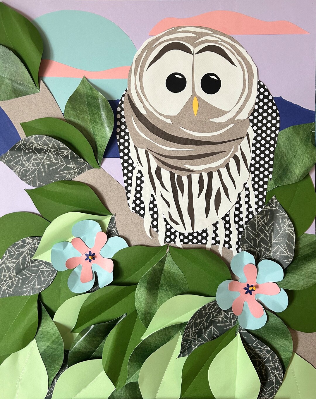 Original Art, 16x20” 3D Paper Art Collage, Shadow Box Style, ‘once in A ...