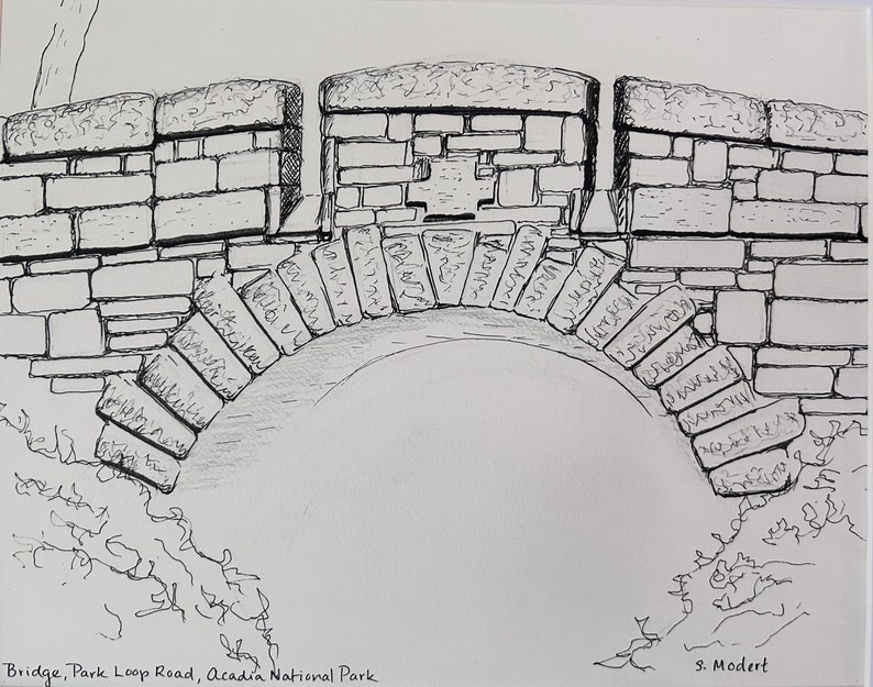 Original Art, ‘bridge, Park Loop Road, Acadia National Park’ (a Study ...