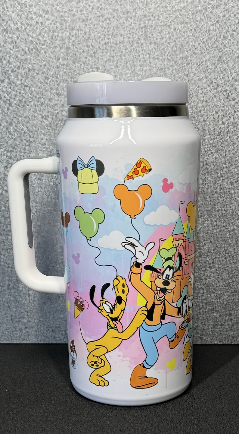 64oz Quencher Dupe Water Bottle Jumbo Theme Park Tumbler Magic Theme ...