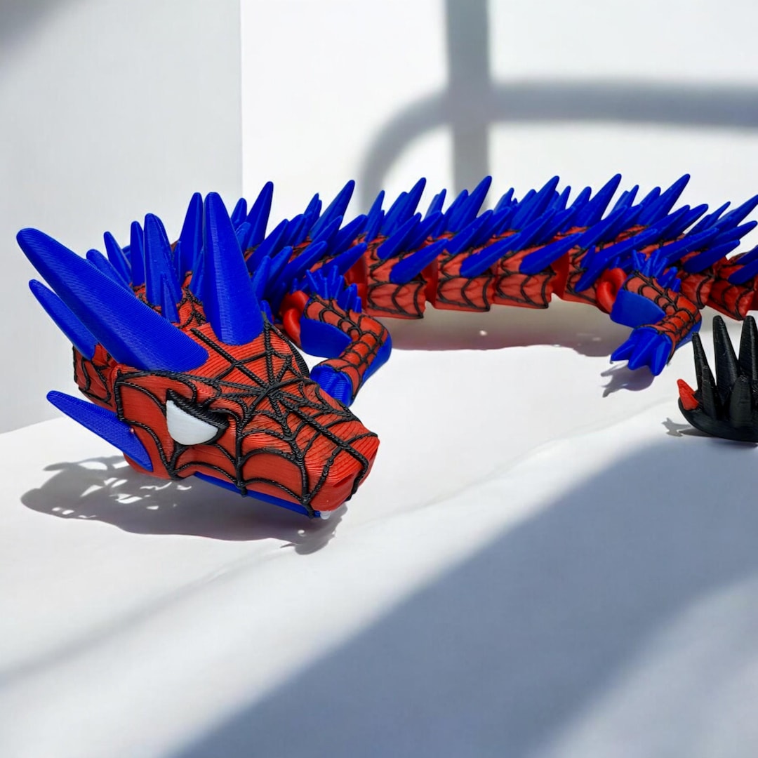 3D Printed Spider Dragon Fidget Toy, Superhero Desk Decor - Etsy