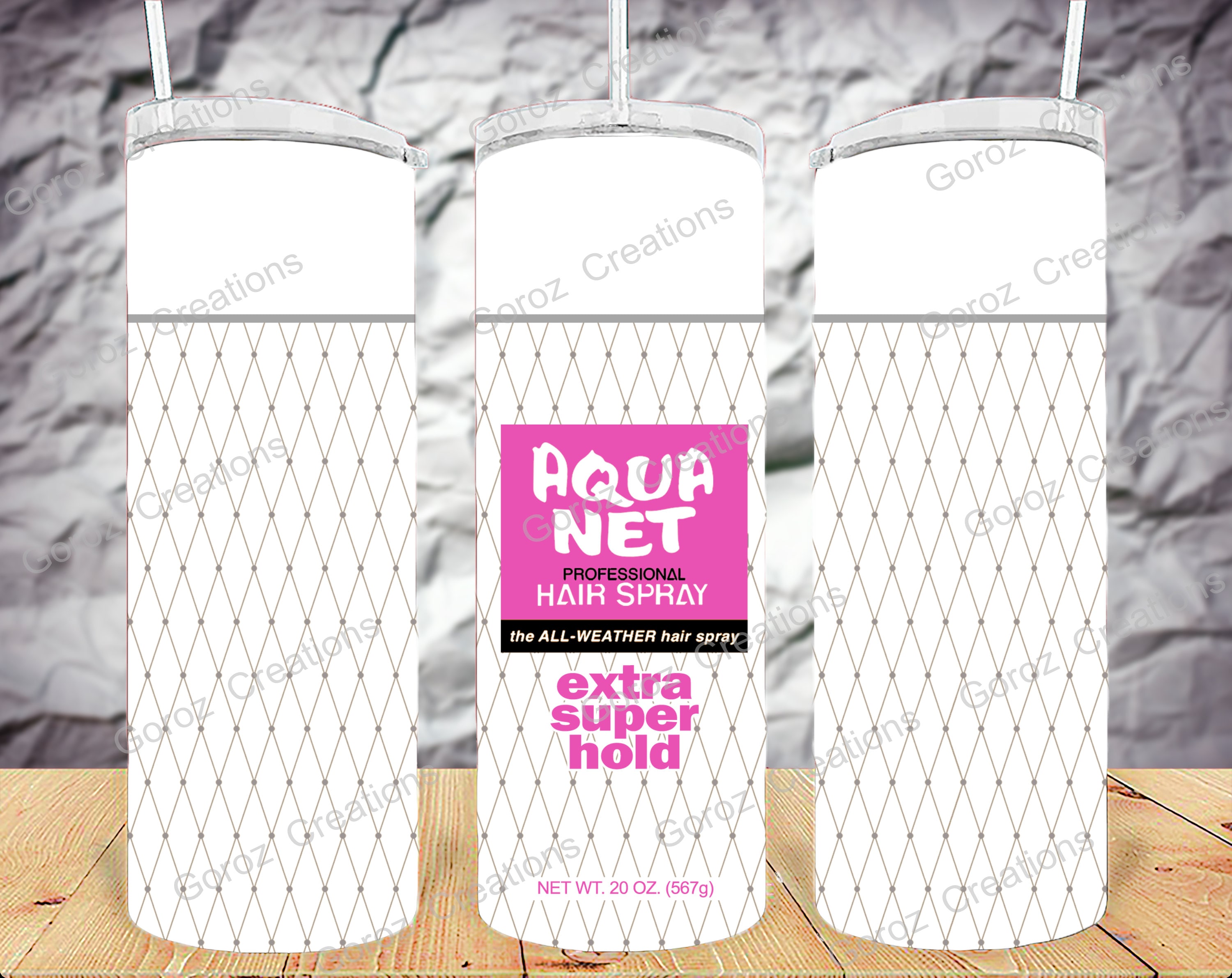 20oz Skinny Tumbler Sublimation Custom Tumbler Aqua Net - Etsy