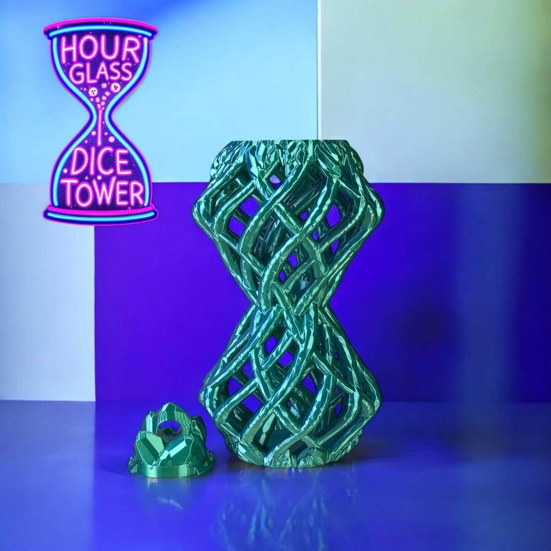 Dice Tower for Tabletop Games Unique 3d-printed Hourglass Gaming Dice ...