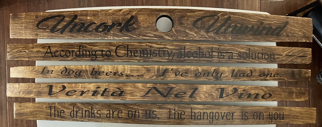 Whiskey Barrel Stave Sign/bourbon Barrel Wood (oak) Stave Sign/wood ...