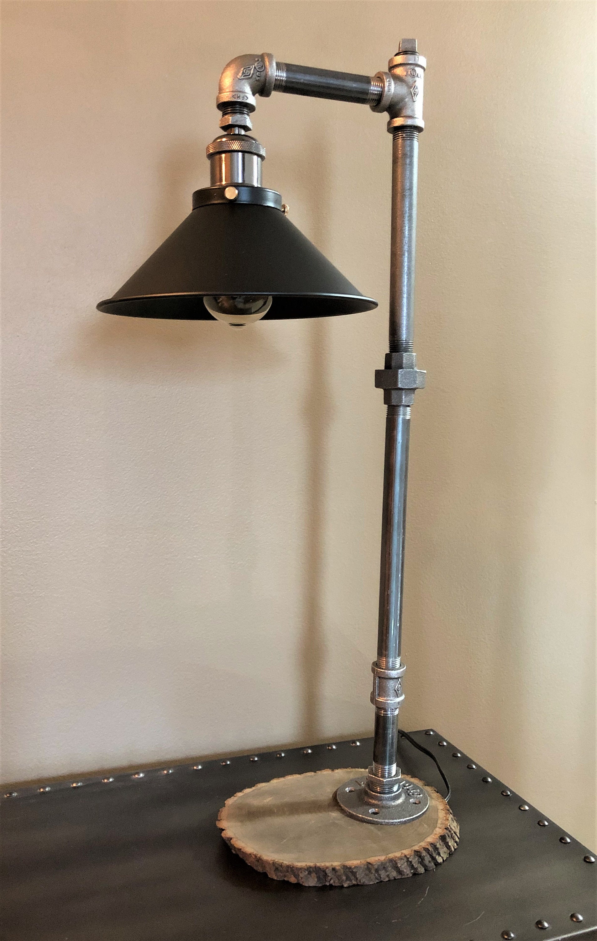 Industrial Pipe Light Fixture With Shade - Edison Bulb Pipe Lamp/"duke ...