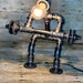Industrial Pipe Thinking Man Lamp/"tobias" - Etsy