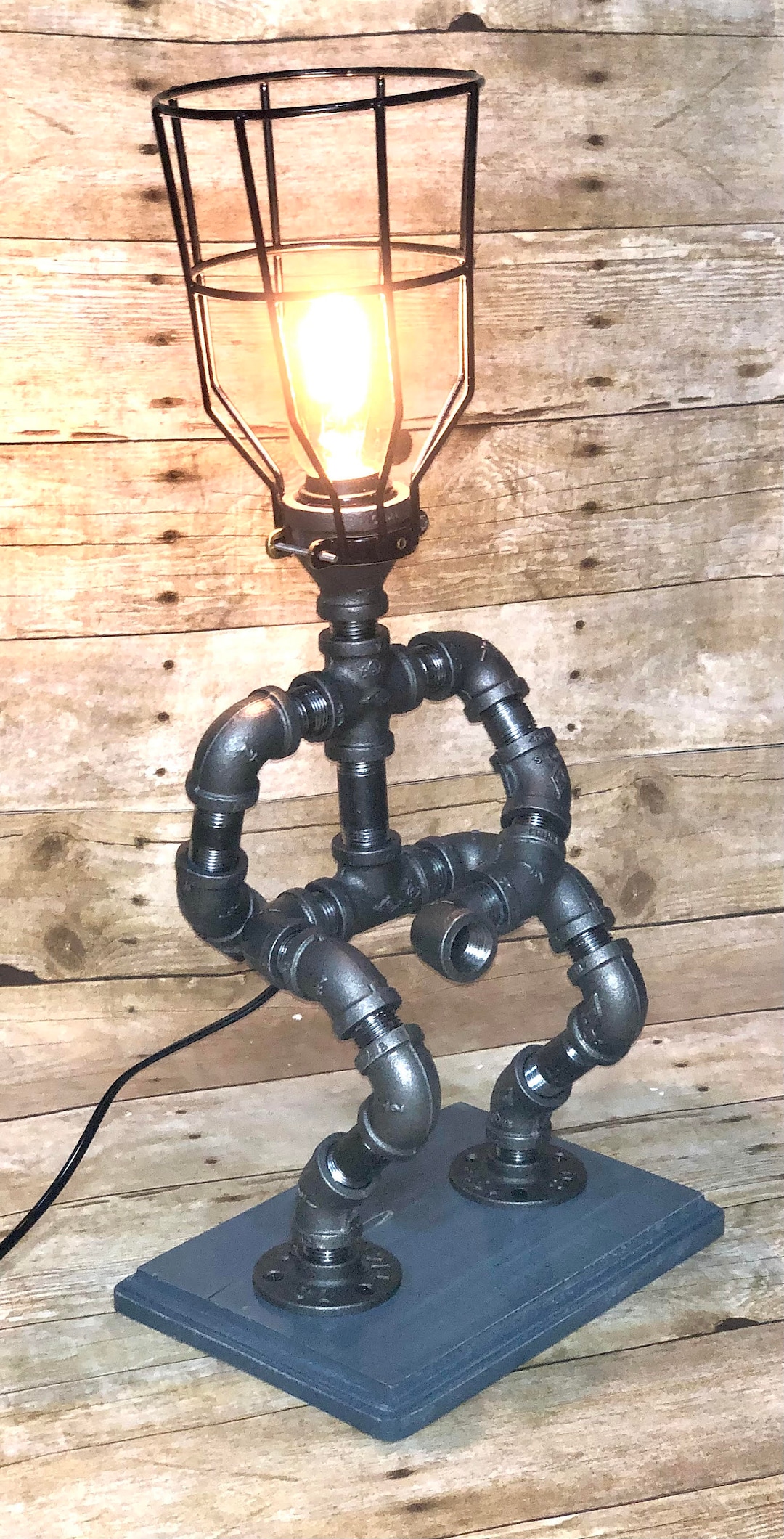 Industrial Pipe Catcher Lamp "salvy" - Etsy