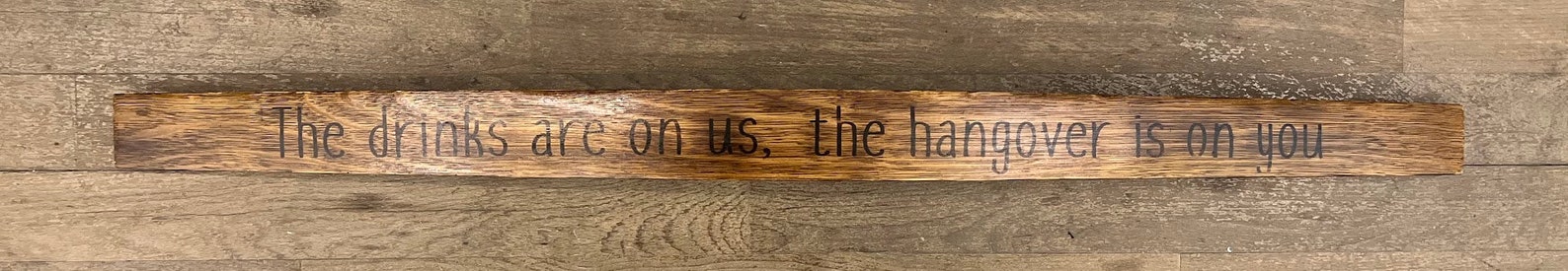 Whiskey Barrel Stave Sign/bourbon Barrel Wood (oak) Stave Sign/wood ...