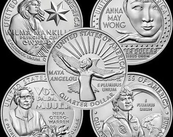 American Women 2022 Series 24K Gold Plated U.S. Mint Quarters - Etsy