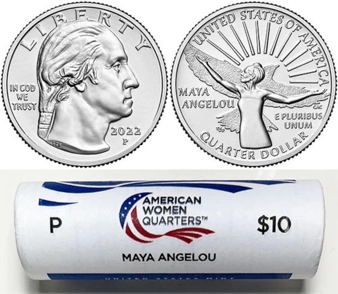 2022 P Maya Angelou American Womens Quarter Coin Roll 40 Philadelphia ...