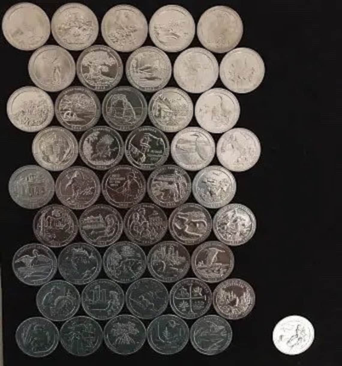 2012 to 2021 S Mint National Park Quarter Set ATB - Complete 46 Clad ...