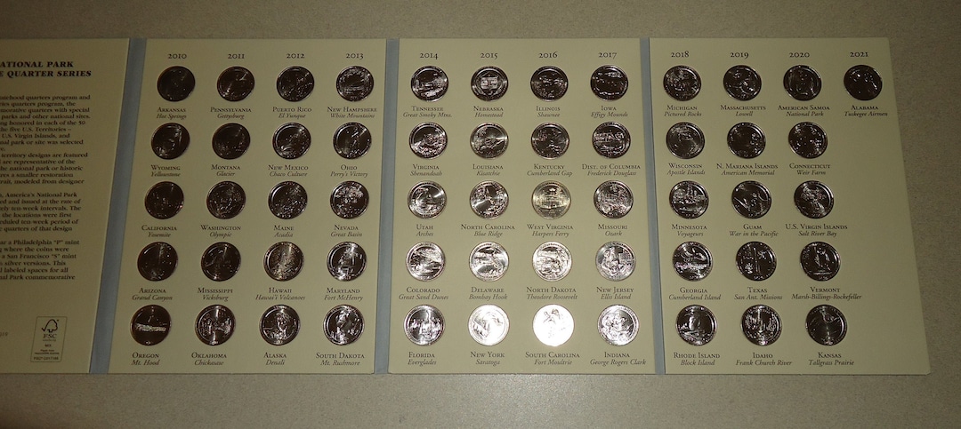 2010 2021 National Parks Quarters Set in New Coin Folder Album Mix Mint ...