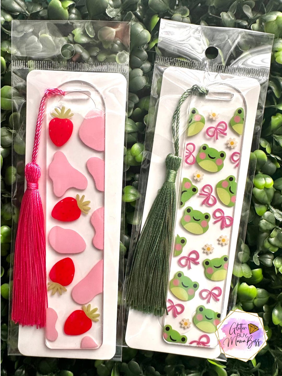 Resin Bookmarks Reading Bookmarks Frog Bookmark Strawberry Bookmark ...