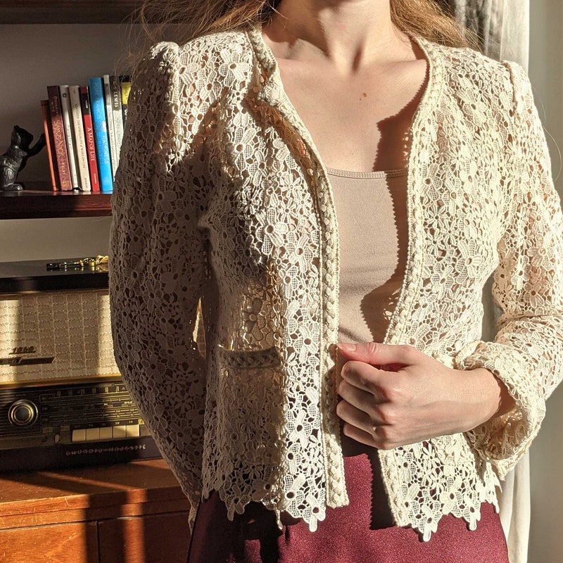 Crochet Lace Jacket - Etsy