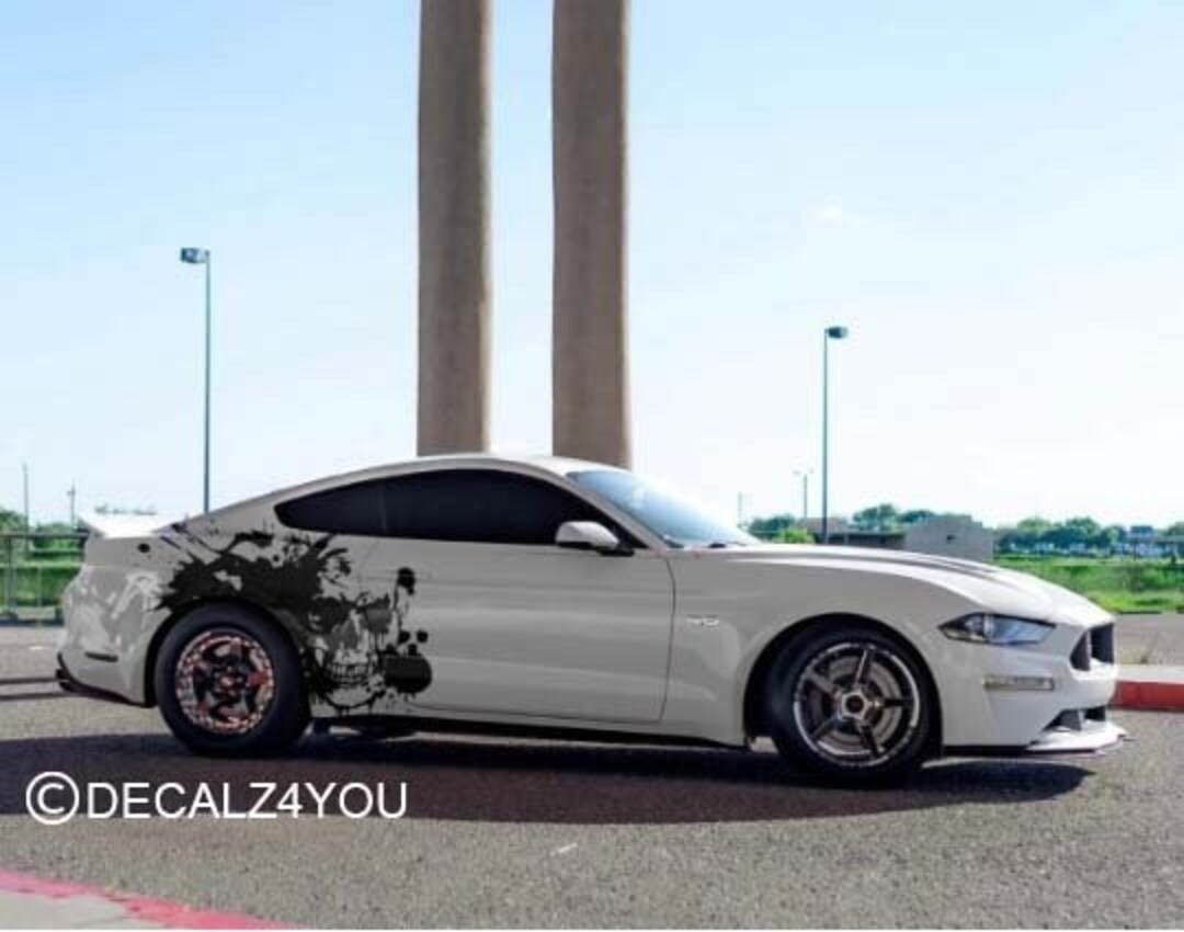 Large Skull Side Graphic driver & Pass. Side. Large Decal for Charger ...
