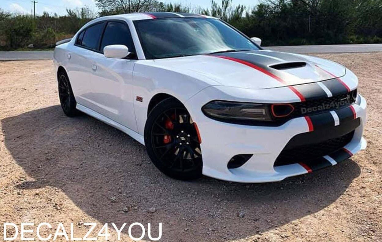 White Racing Stripes Graphics