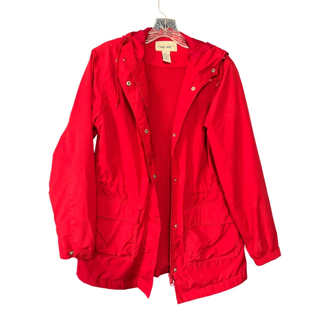 Vintage Cherokee Red Lined Hooded Anorak Jacket Size S - Etsy