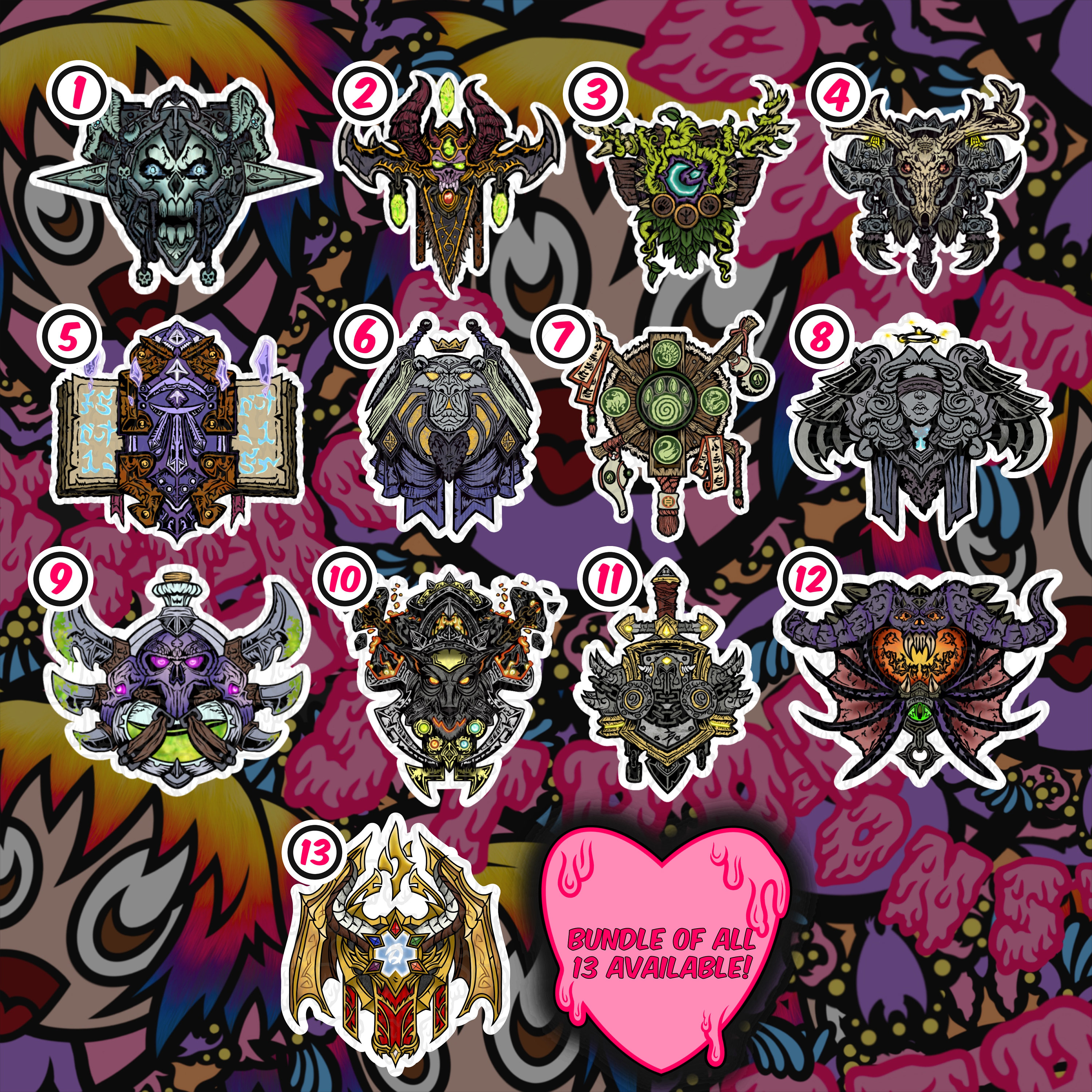 Class Crests Stickers, Water Resistant Stickers - Etsy