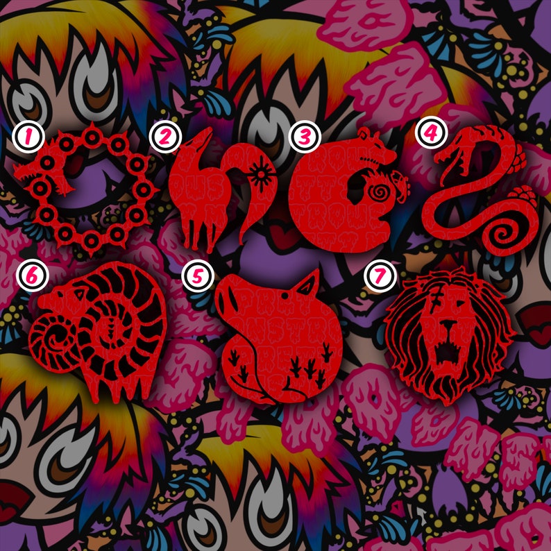 Deadly Sins Stickers Permanent Vinyl Decal Waterproof UV - Etsy