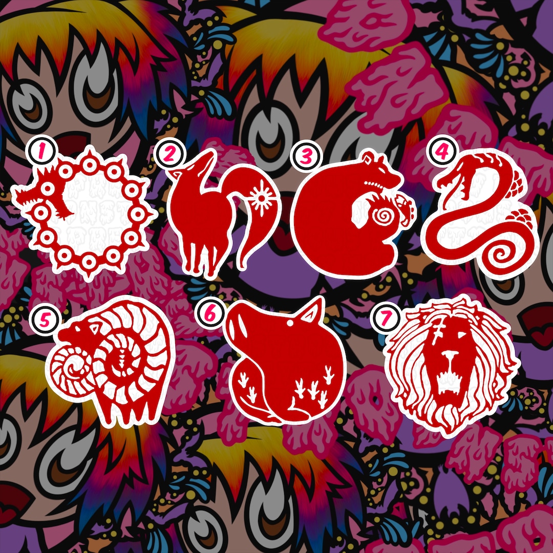 Deadly Sins Stickers, Water Resistant Stickers - Etsy