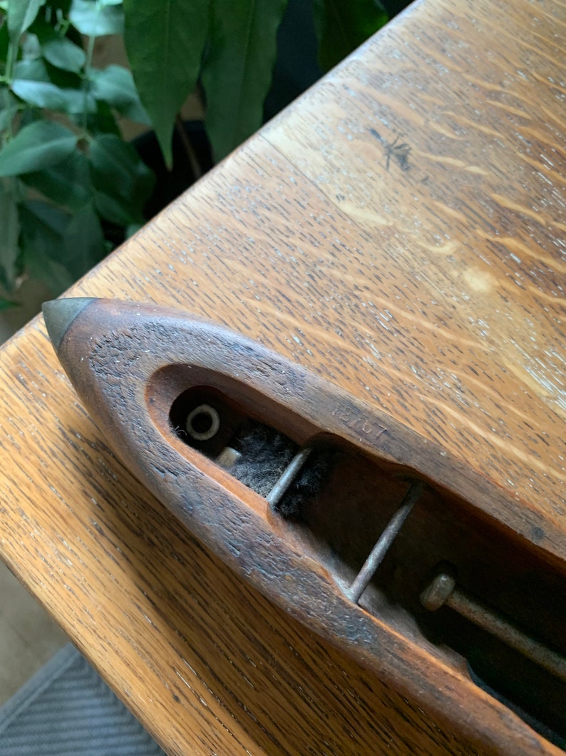 Antique Wooden Yorkshire Textile Mill Shuttle With Internal Workings ...