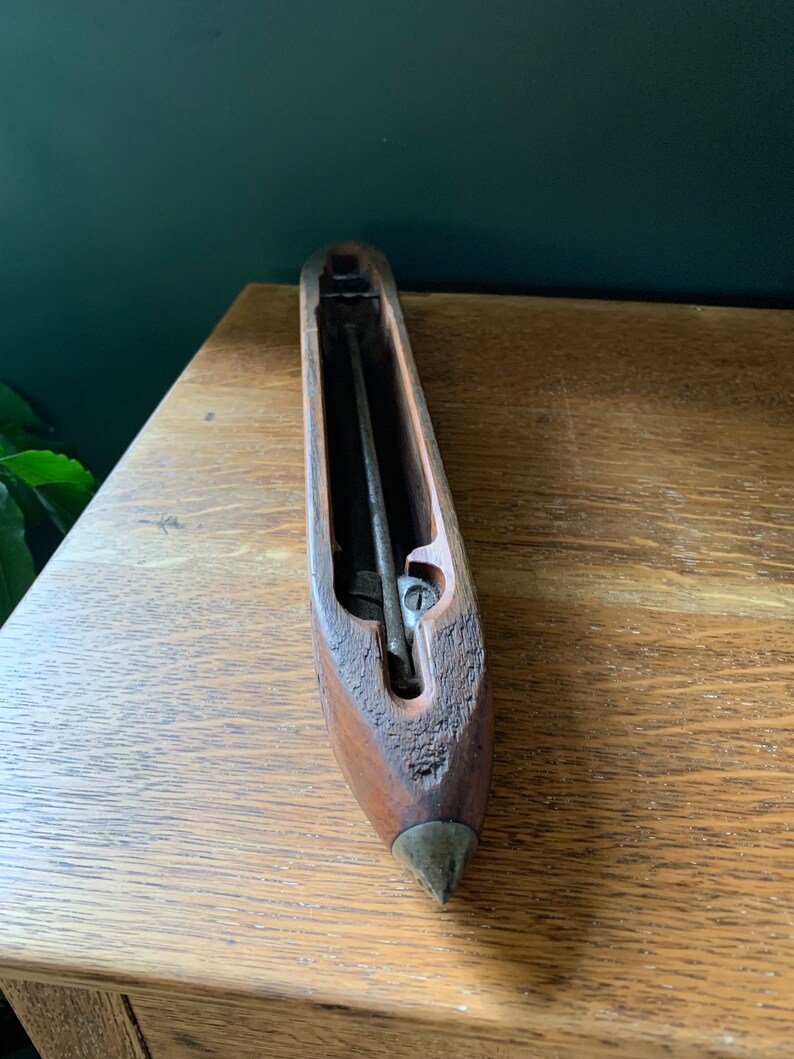 Antique Wooden Yorkshire Textile Mill Shuttle With Internal Workings ...