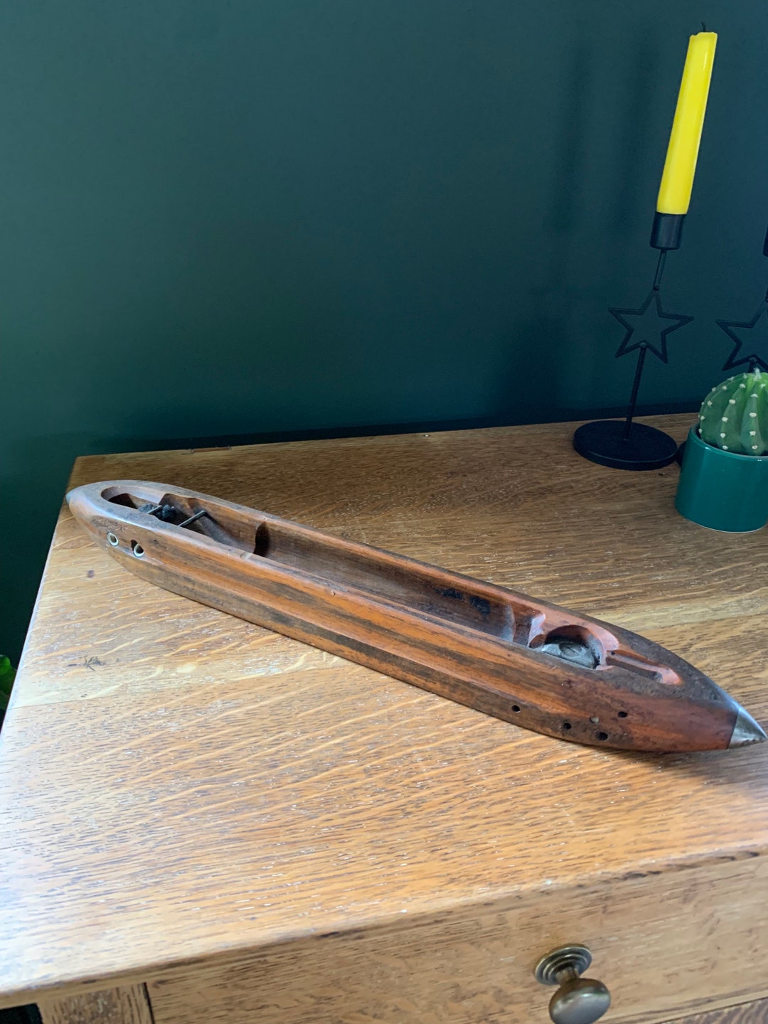 Antique Wooden Yorkshire Textile Mill Shuttle With Internal Workings ...