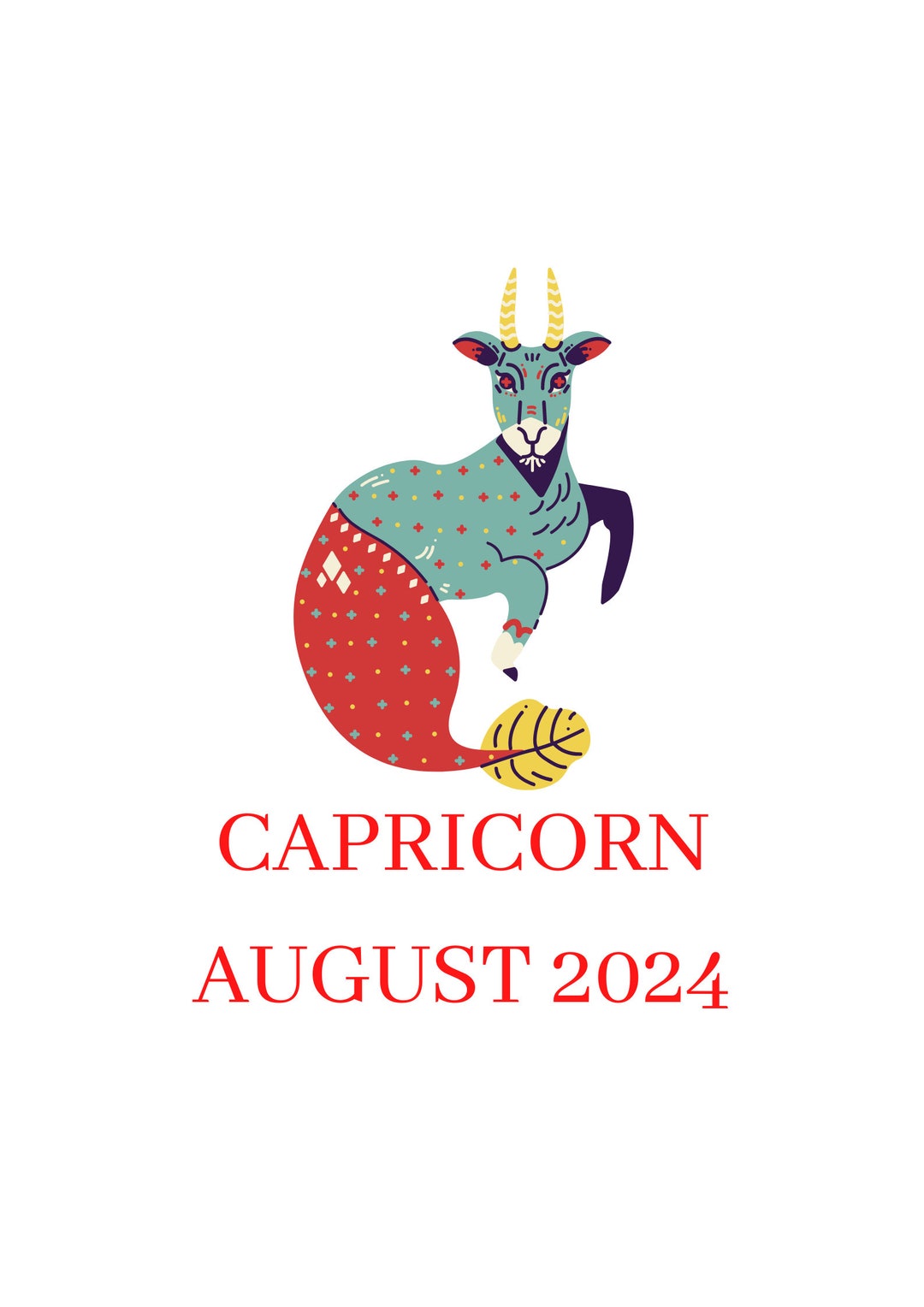 Capricorn Monthly Horoscope August 2024. August Monthly Horoscope 2024 ...