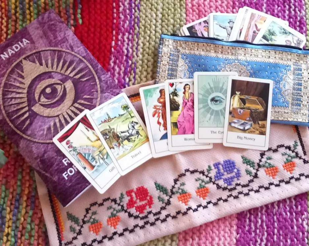 Gypsy Cards for Reading, Gypsy Tarot With Beautiful Embroidery Cover ...