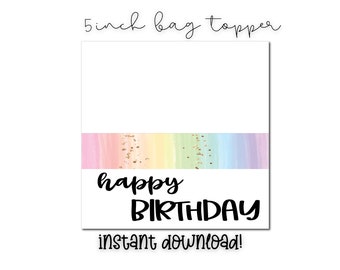 Happy Birthday Bag Topper - Etsy