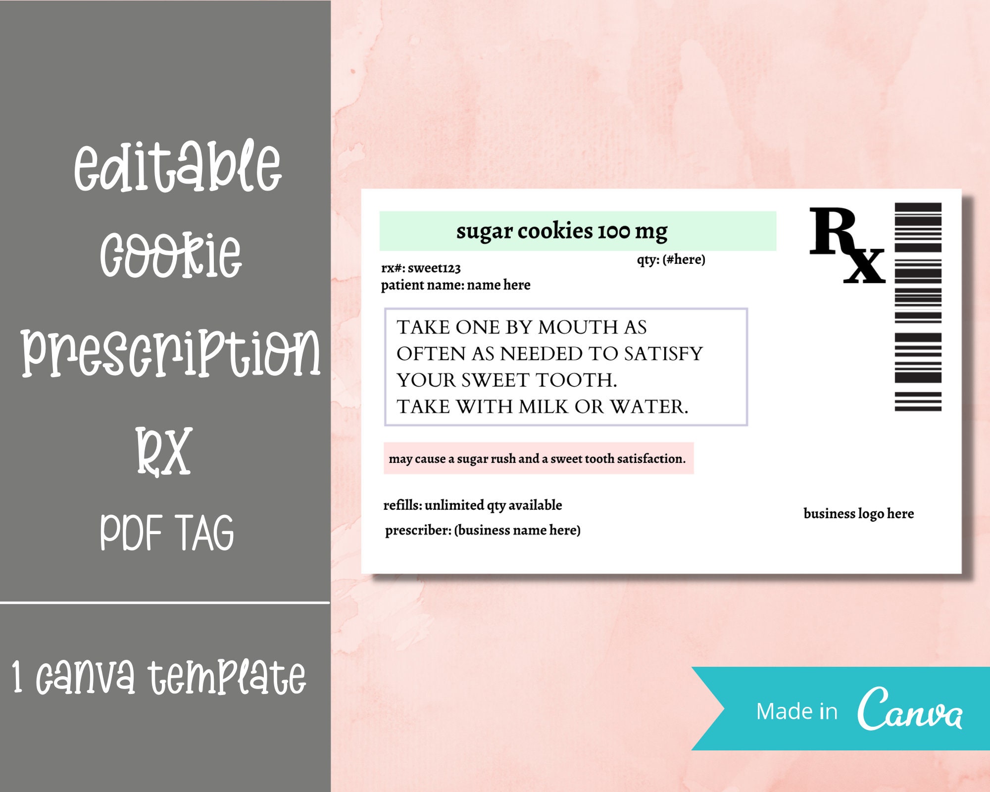Prescription Label Template
