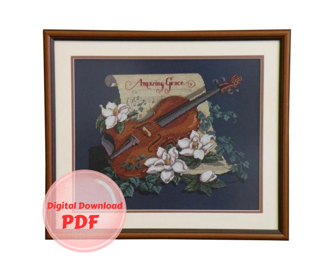 Cross Stitch Pattern - Sweet Sound, Amazing Grace - Cross Stitch ...