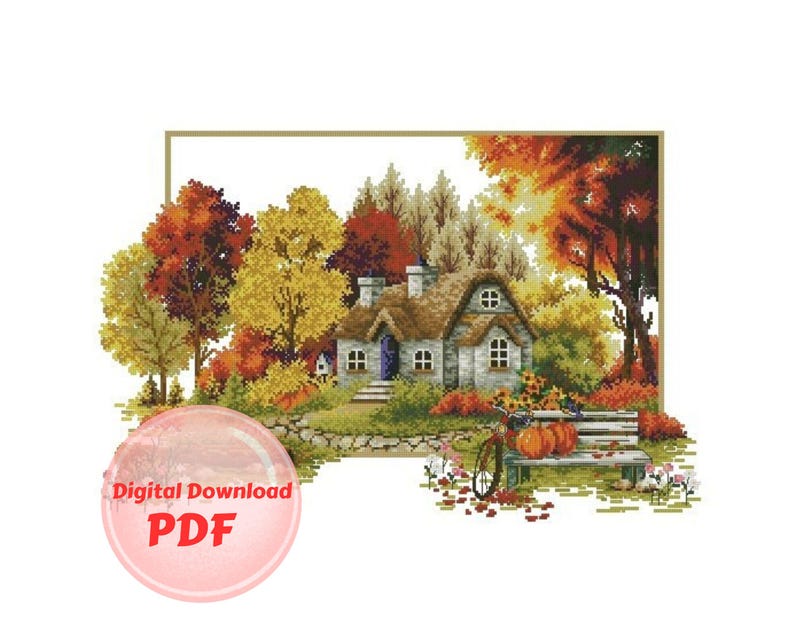 Cross Stitch Pattern - Fall (seasons) Counted Cross Stitch/pdf File ...