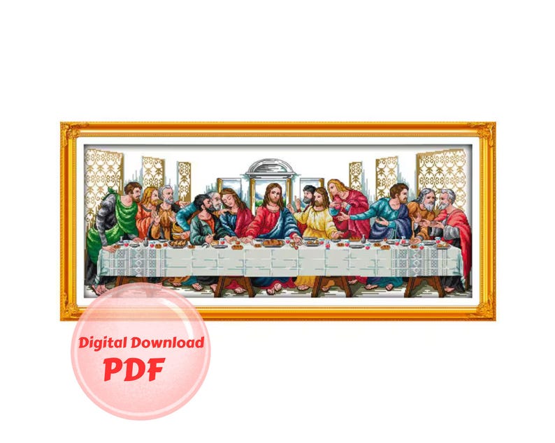 The Last Supper Cross Stitch Pattern: PDF File - Etsy