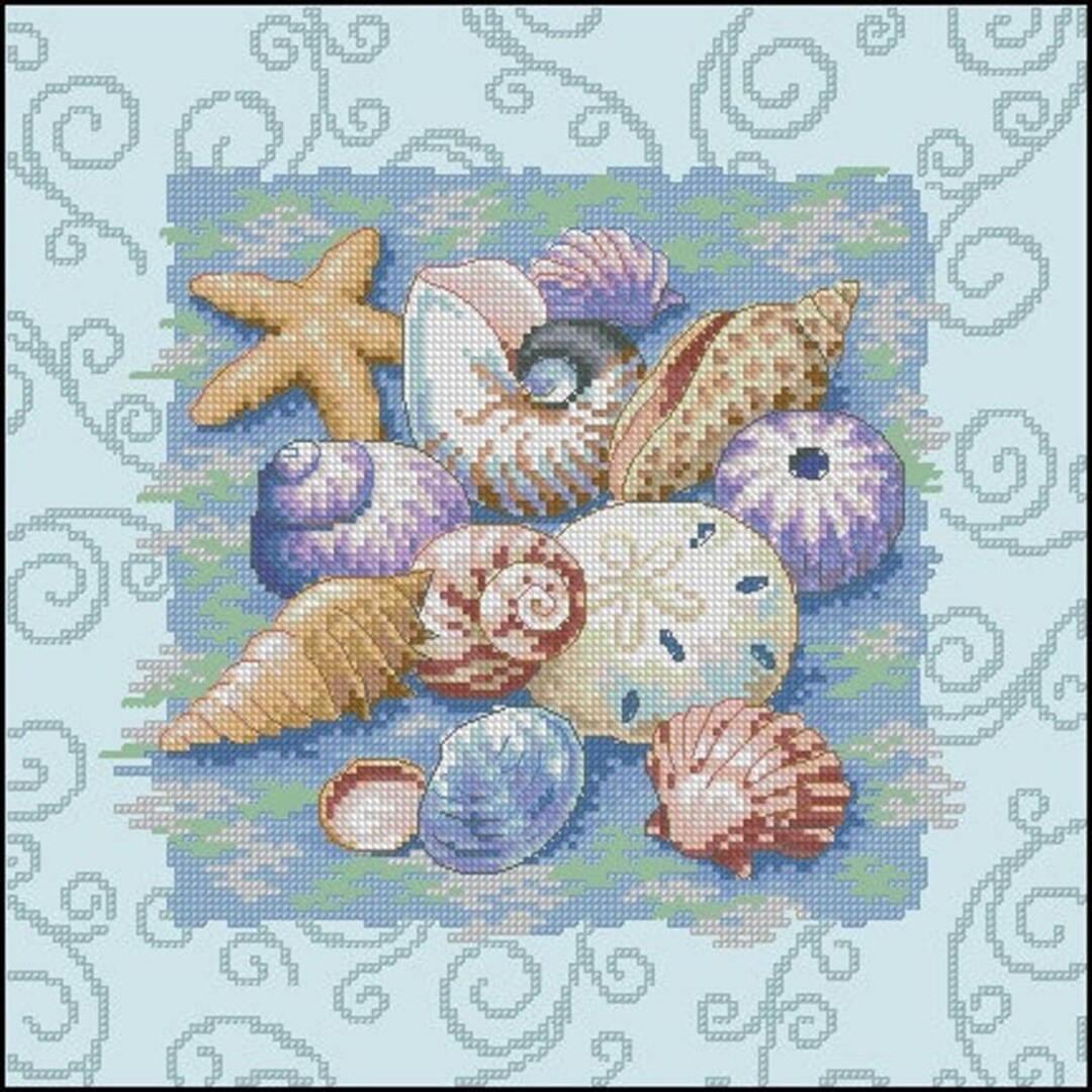 Sea Shells Counted Cross Stitch/pdf File/instant Download - Etsy