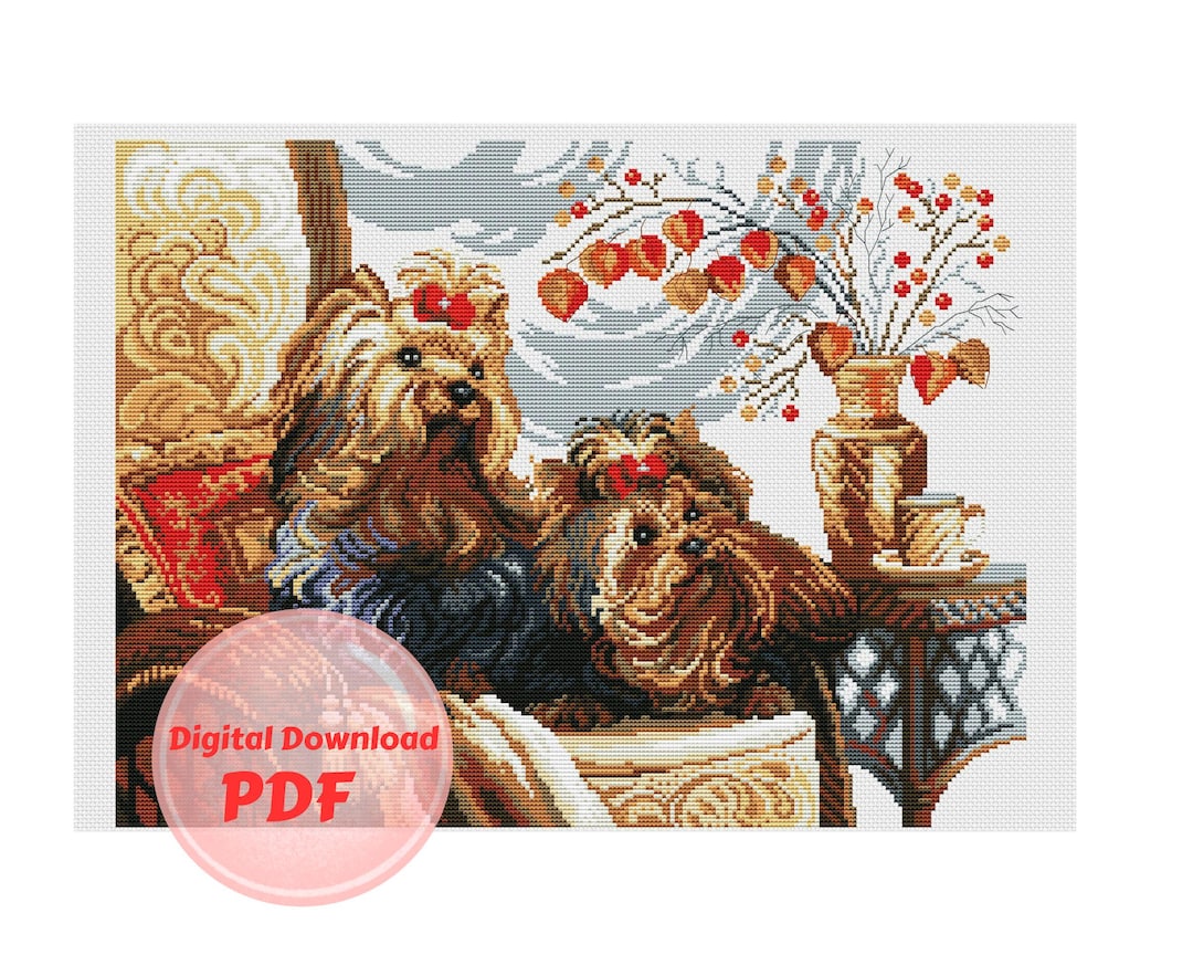 Cross Stitch Pattern - Cute Dogs - Counted Cross Stitch/pdf File ...
